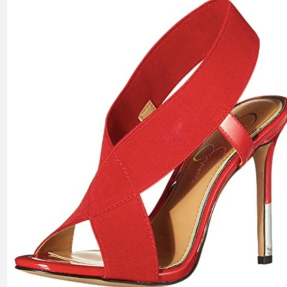 Jessica Simpson | Shoes | Jessica Simpson Red Jordiya Wrap Around Strap ...